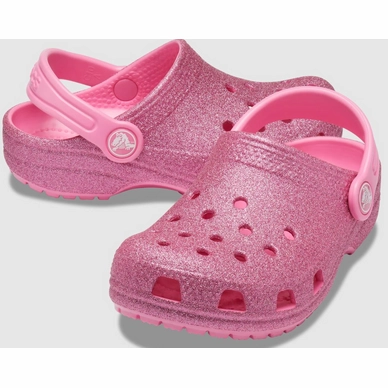 Sandales Crocs Enfant Classic Glitter Clog Toddler Pink Lemonade | Fashionchaussures